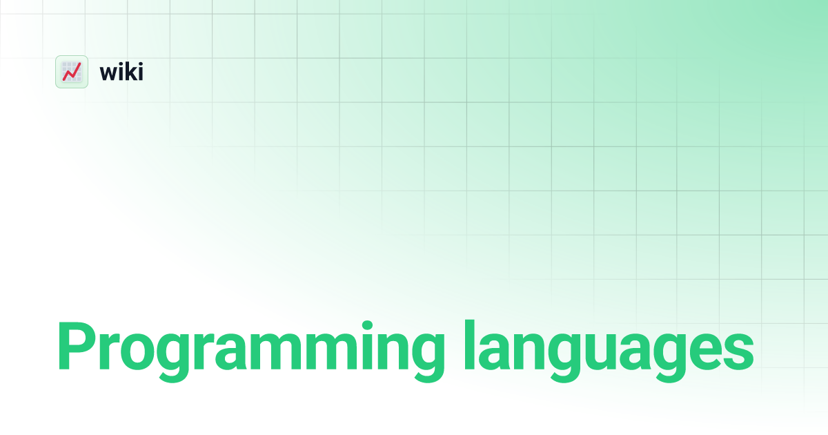 Programming languages | wiki